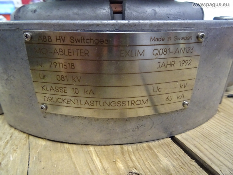 Überspannungsableiter EXLIM Q081-AN123 - gebrauchte und neu ...