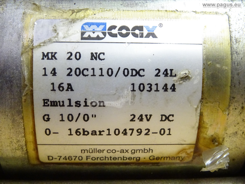 Kühlmittelventil MK 20 NC - gebrauchte und neu Maschinenhandel - Pagus