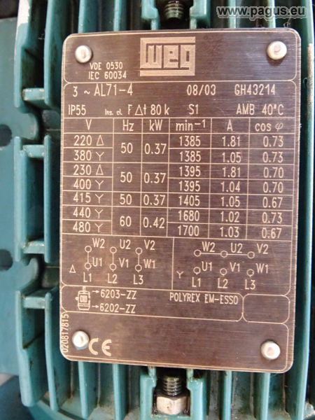 Flügelzellenpumpe KFZP-1+2/2.3/P/71/ 8(PTFE), mit Motor - gebrauchte und neu Maschinenhandel - Pagus